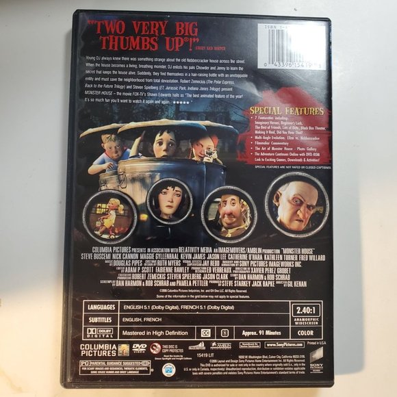 Columbia Pictures | Media | Monster House Dvd 206 Widescreen | Poshmark